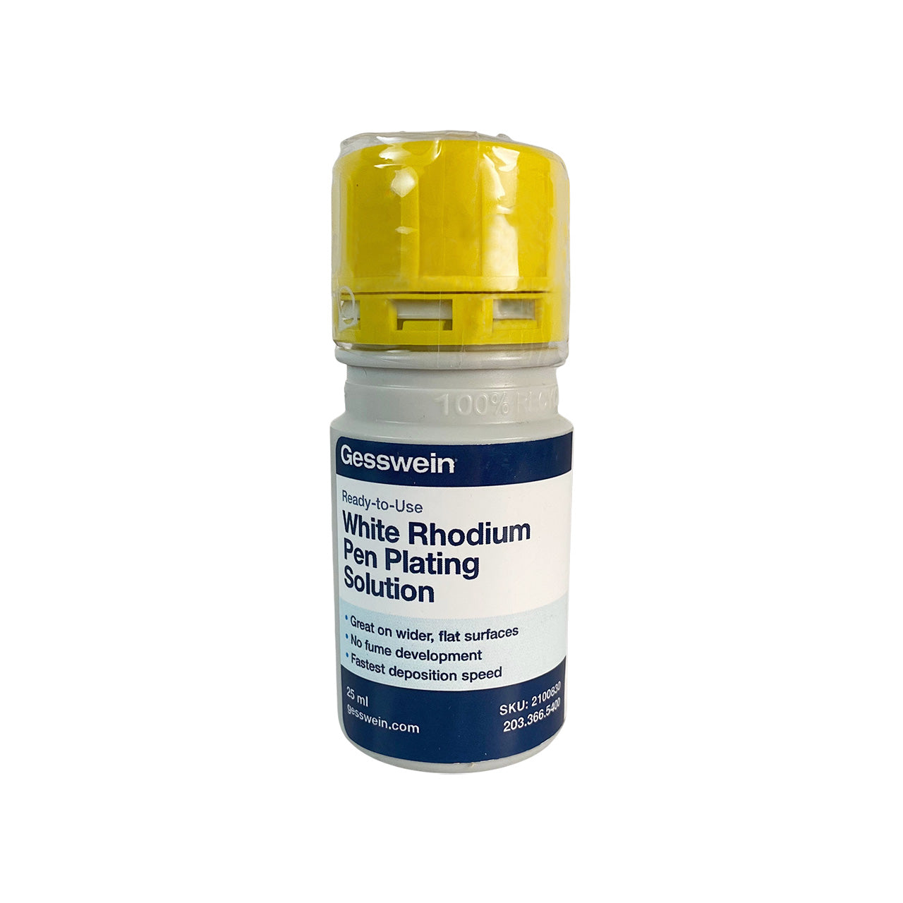 Gesswein® Ready to Use White Rhodium Pen Plating Solution 25ml | Gesswein