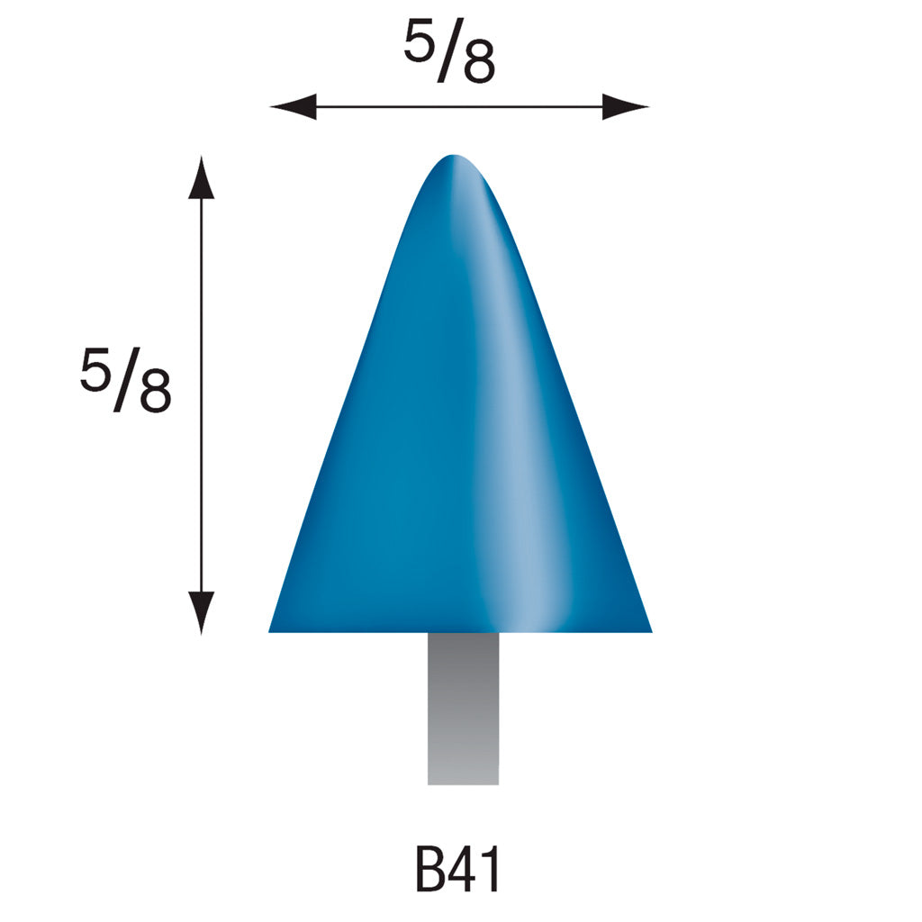 B41 Blue Mounted Points 1/8" Shank (Pkg of 24) – Gesswein