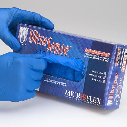 MicroFlex UltraSense Latex-Free Gloves - Large (Box of 100) | Gesswein