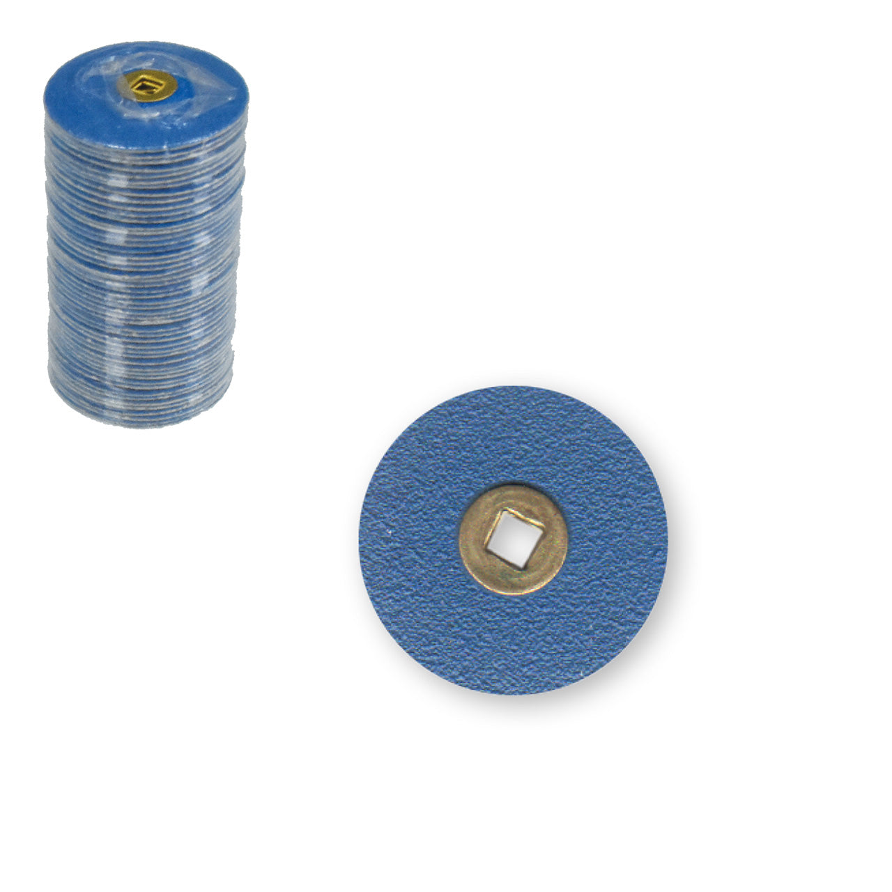 Snap-on Blue Zirconia Discs - Coarse, 5/8" | Gesswein